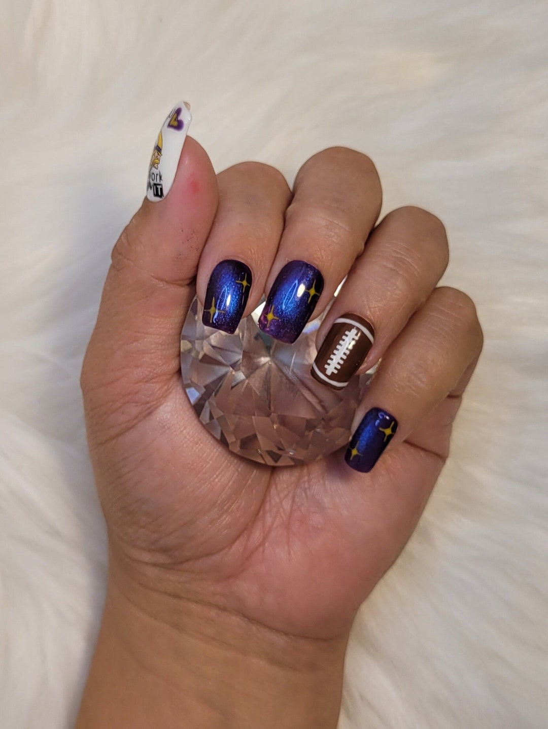 If You Want It Set Press on Nails Football Nails NFL Inspired Sports ...