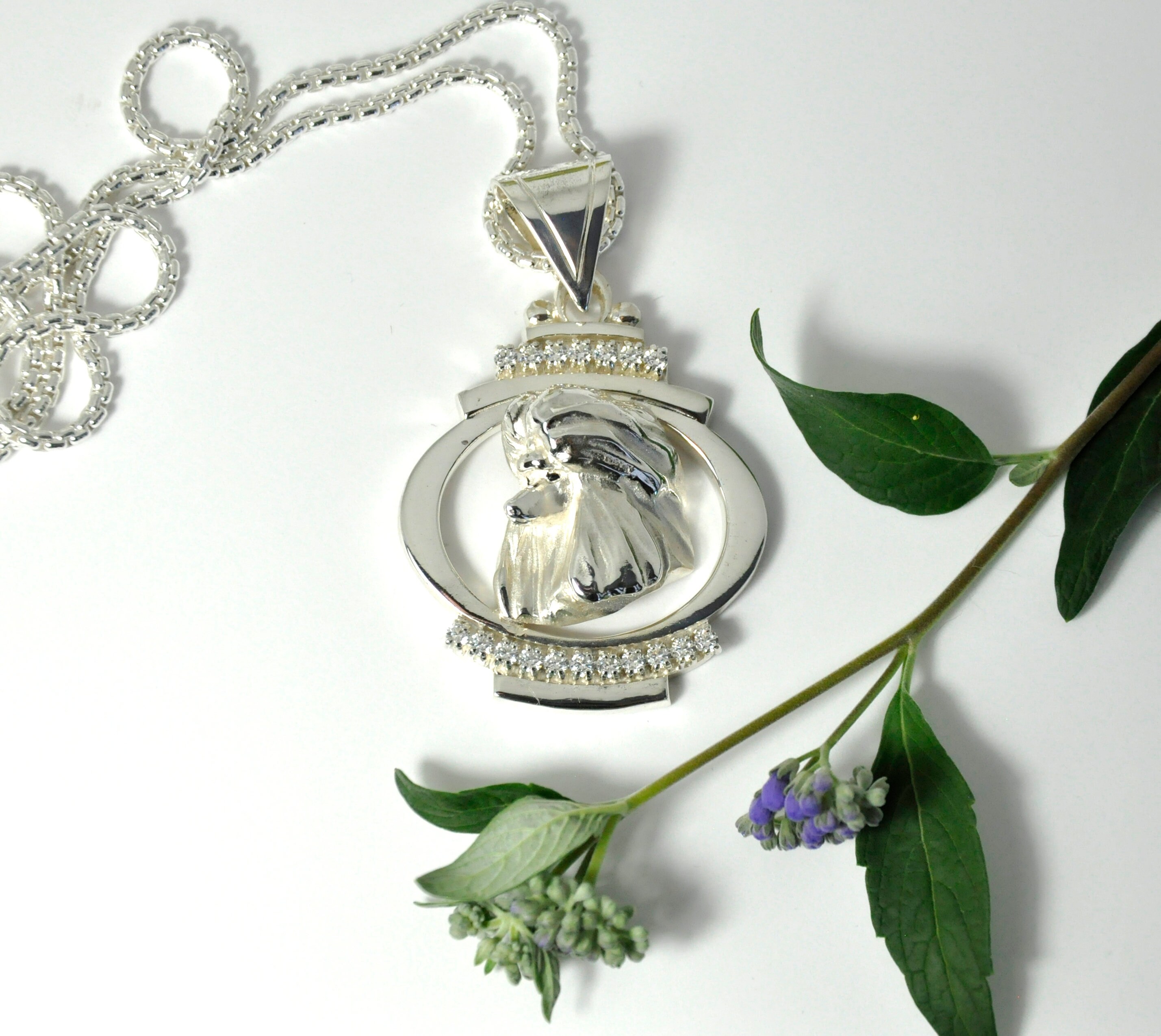 Magnifique Silver Poodle Slide With Bling - Etsy