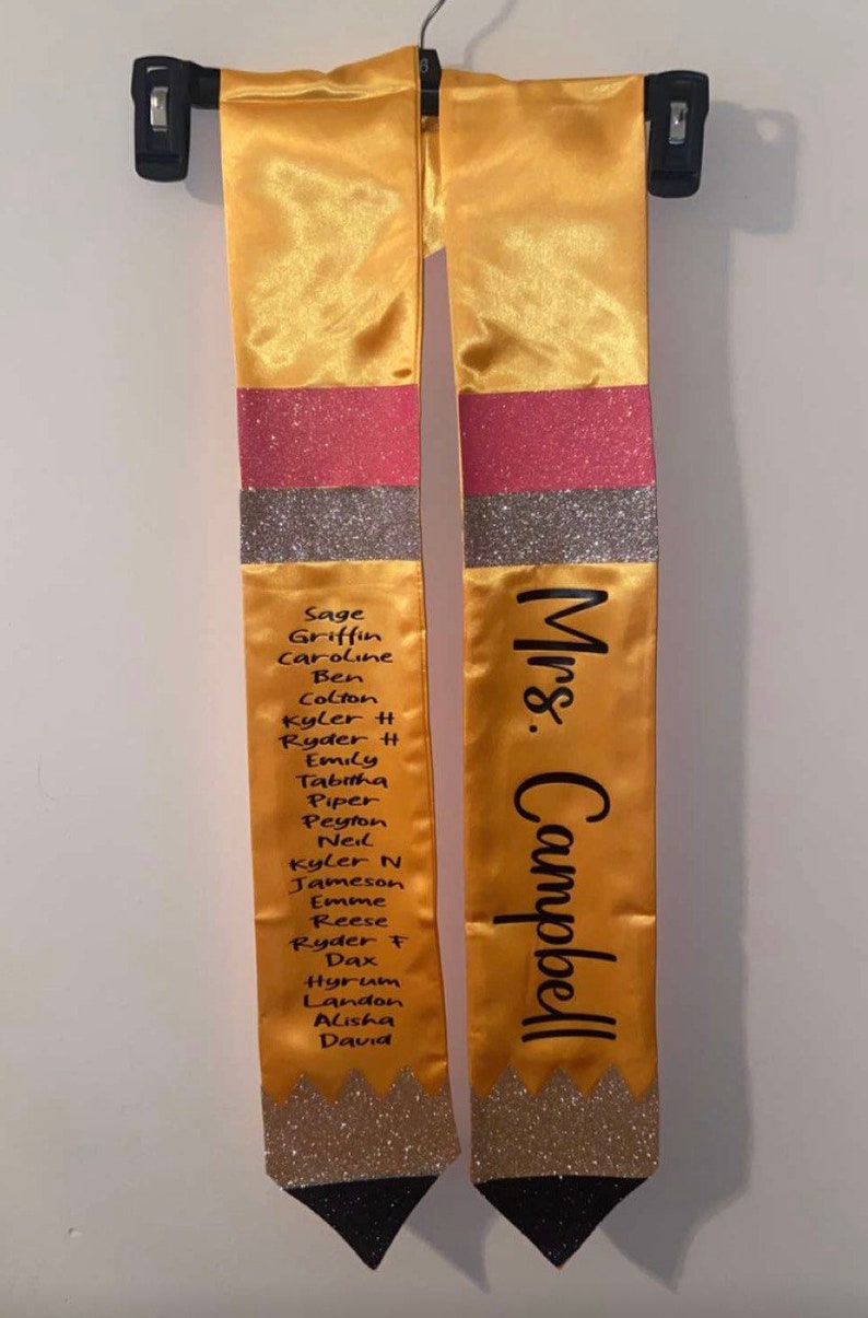 Pencil Teacher Graduation Stole - Etsy