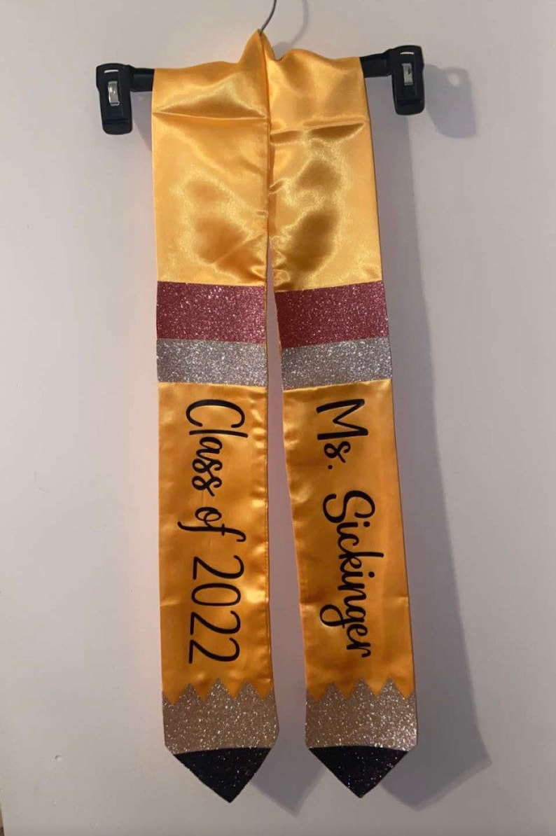 Pencil Teacher Graduation Stole - Etsy