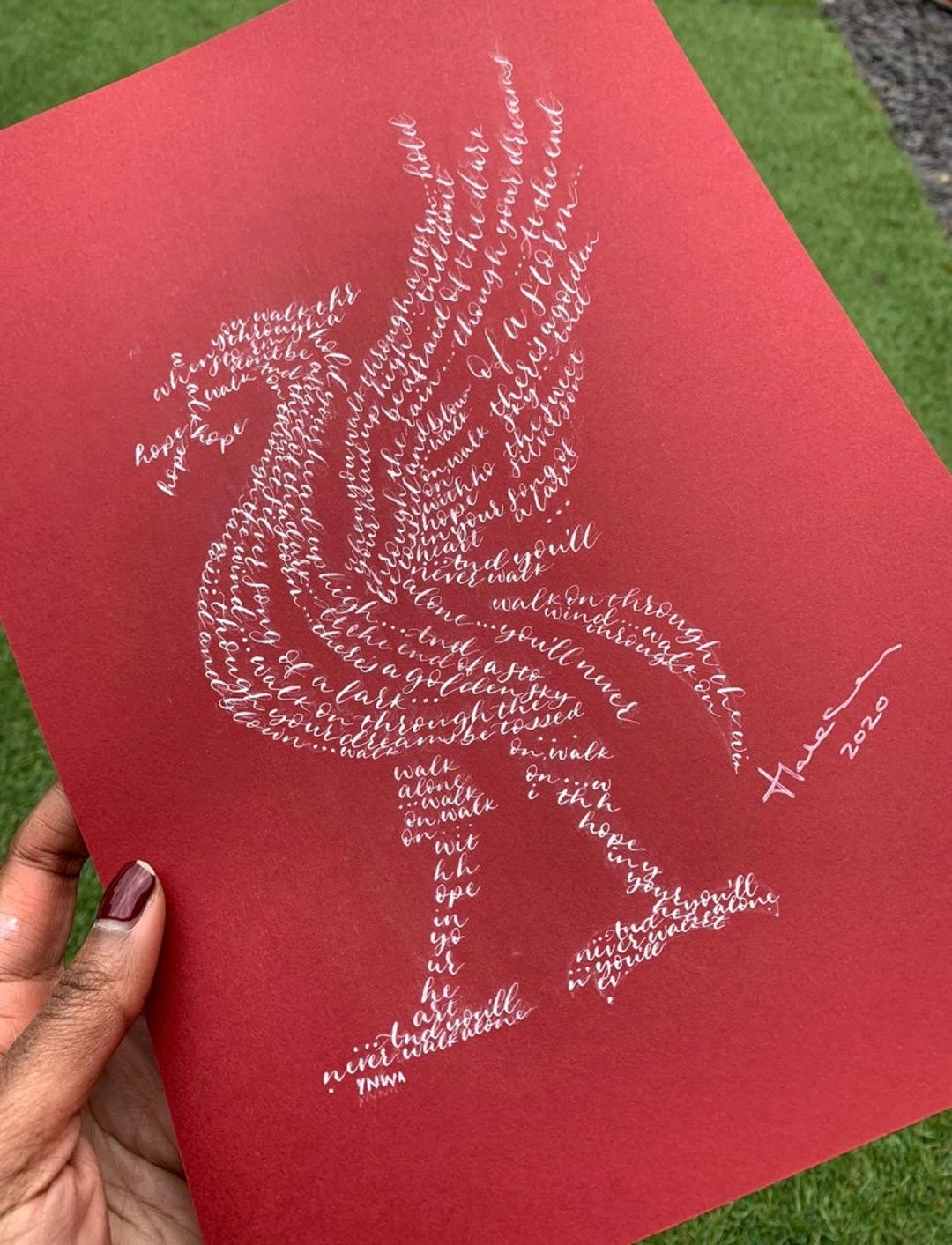 Calligraphy LFC Liverbird - Etsy UK
