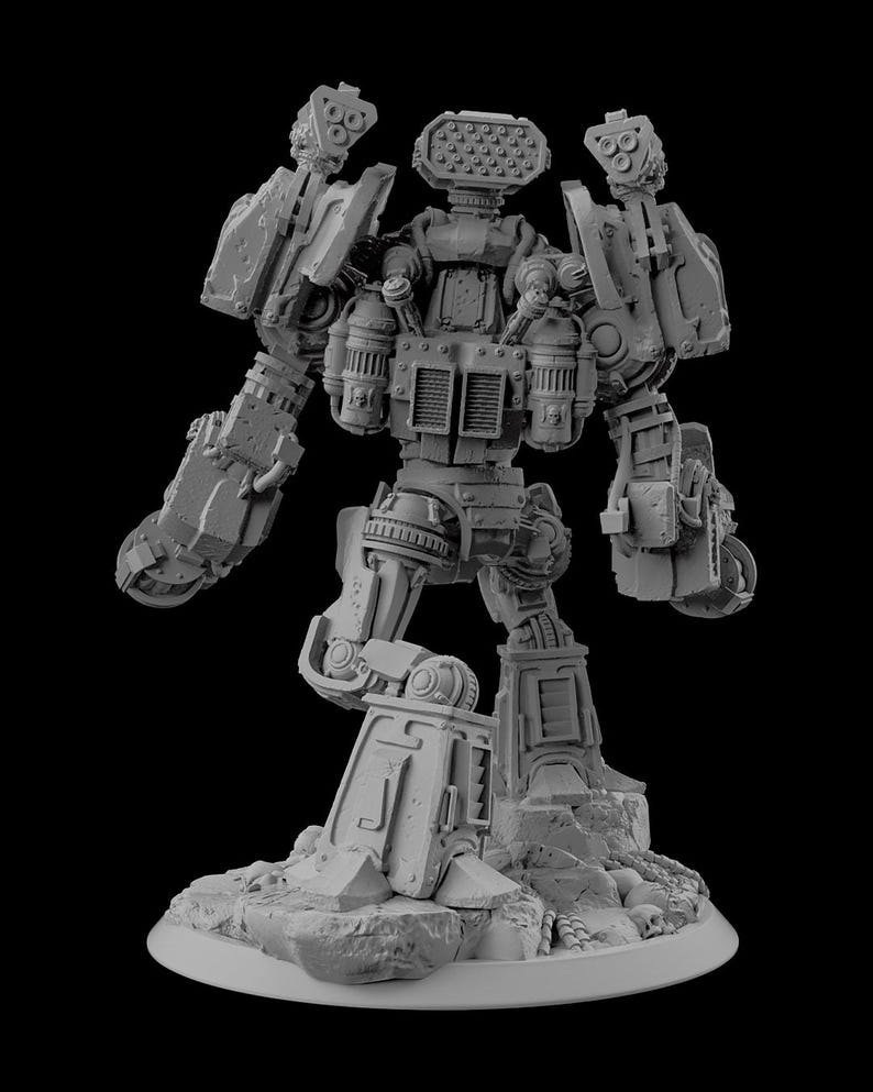 Orin the Iron Colossus | Modular Titan Mech Miniature | 32mm and 75mm ...