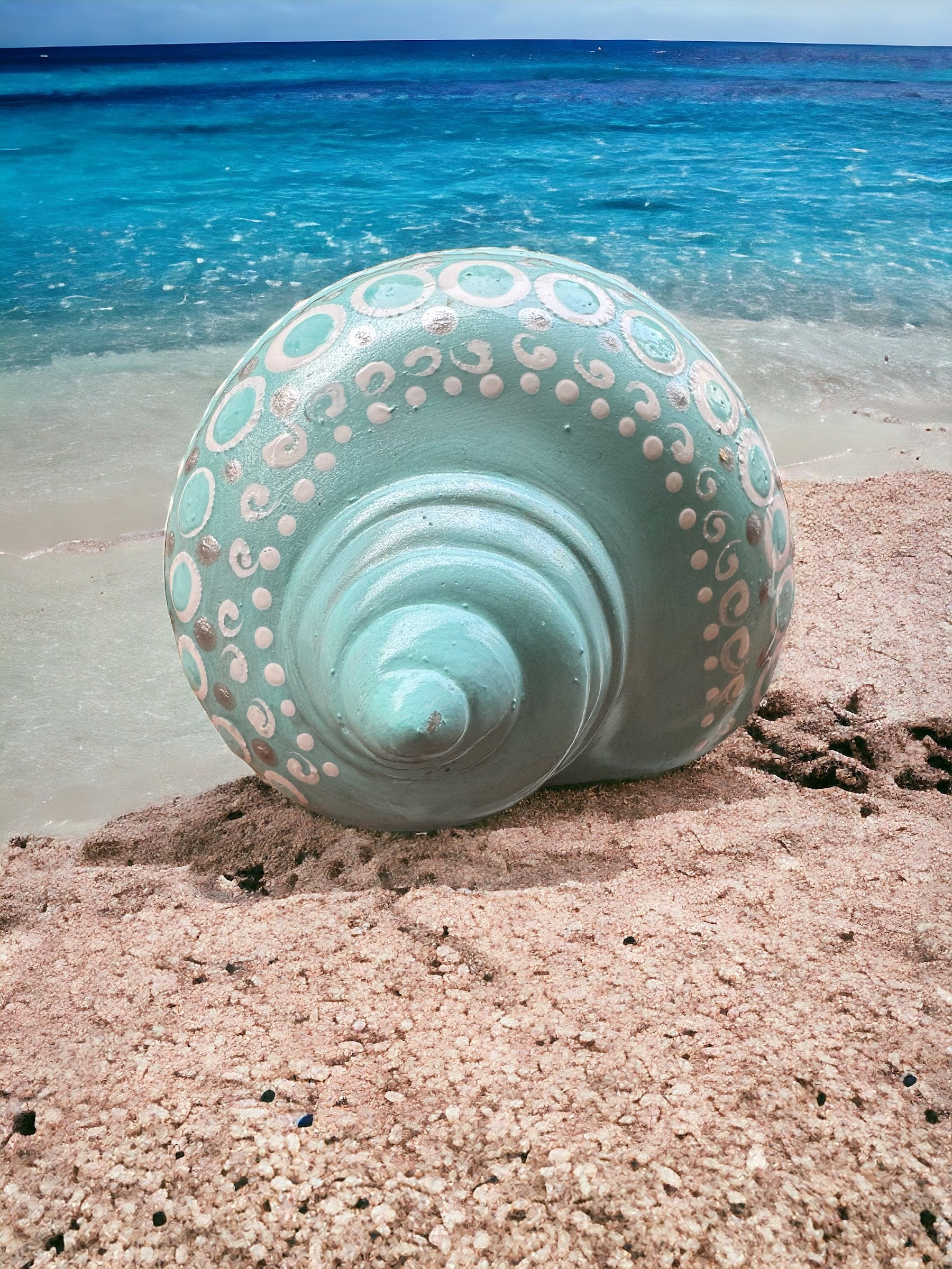 Handmade Painted Sea Shell Rock - Etsy