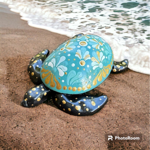 Painted Turtle Rock - Etsy
