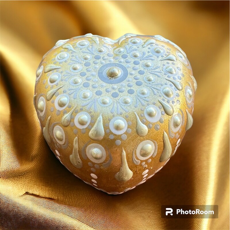 Painted Heart Rock - Etsy