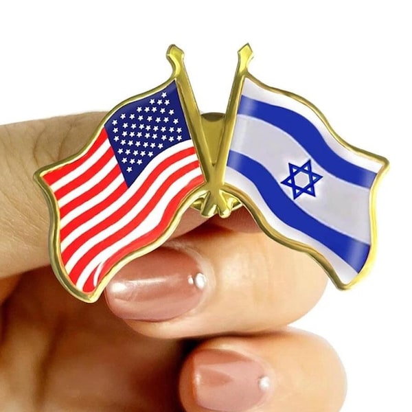 American Flag and Israeli Flag Lapel Pin - Etsy