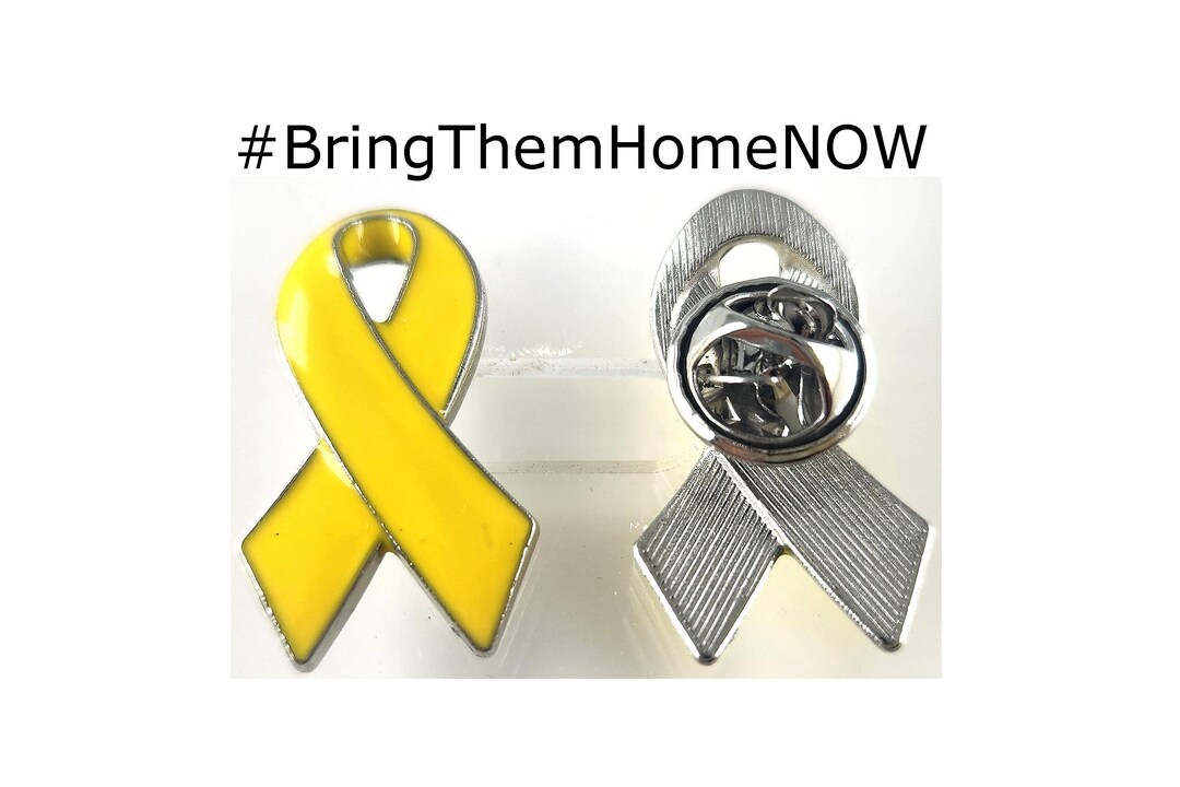 Special Unique Yellow Ribbon Israel Pin Bring Them Home Now Hostages Support Israel Yellow ...