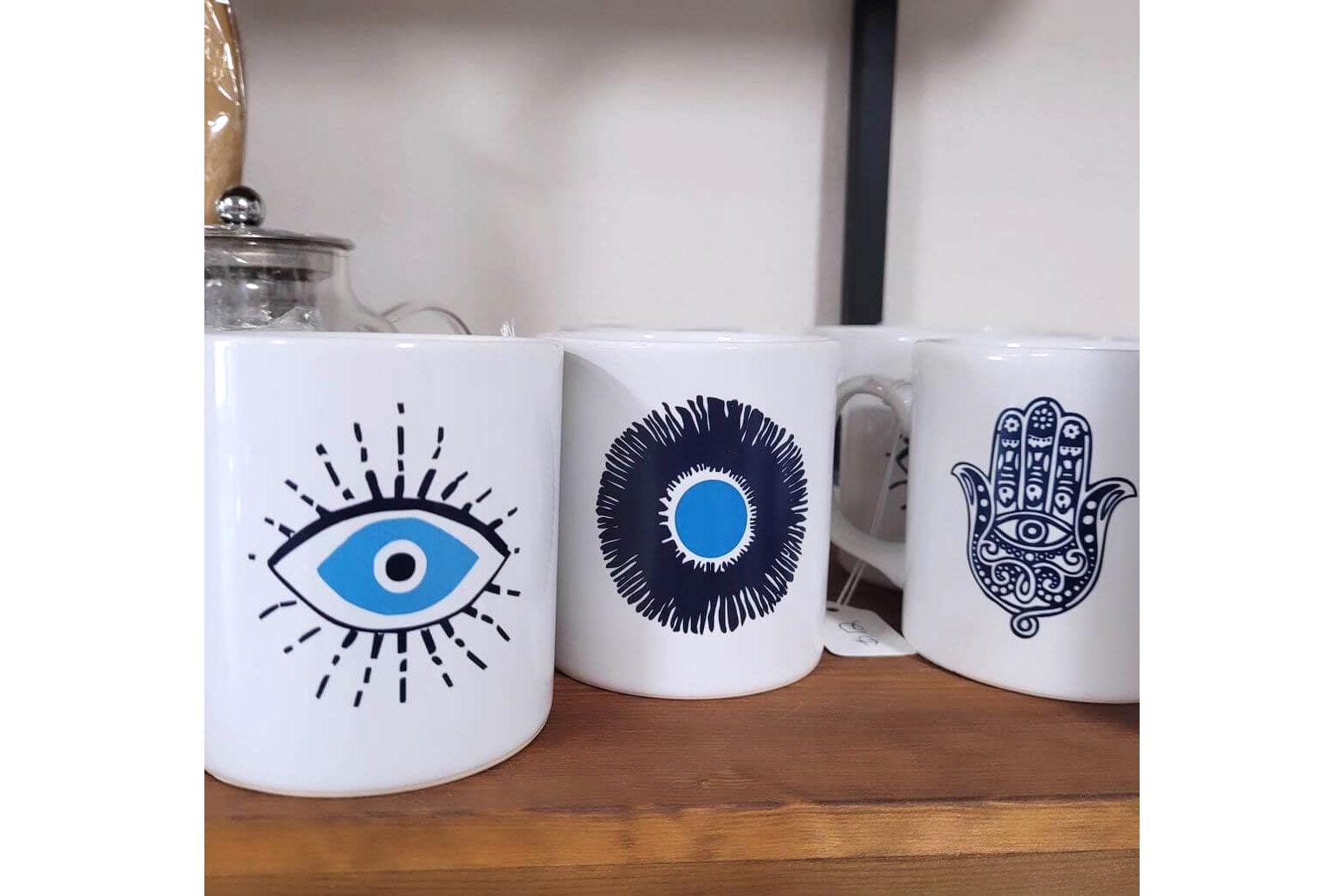 Handmade Ceramic Mug, Evil Eye Mug, Coffee Cup, Tea Mugg, Cofee, Idea ...
