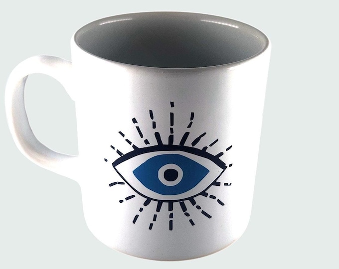 Handmade Ceramic Mug, Evil Eye Mug, Coffee Cup, Tea Mugg, Cofee, Idea ...