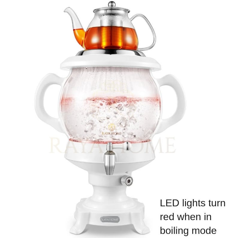 RAYA Glass Tea Maker & Samovar, Black Glass Tea Maker Persian Samovar ...