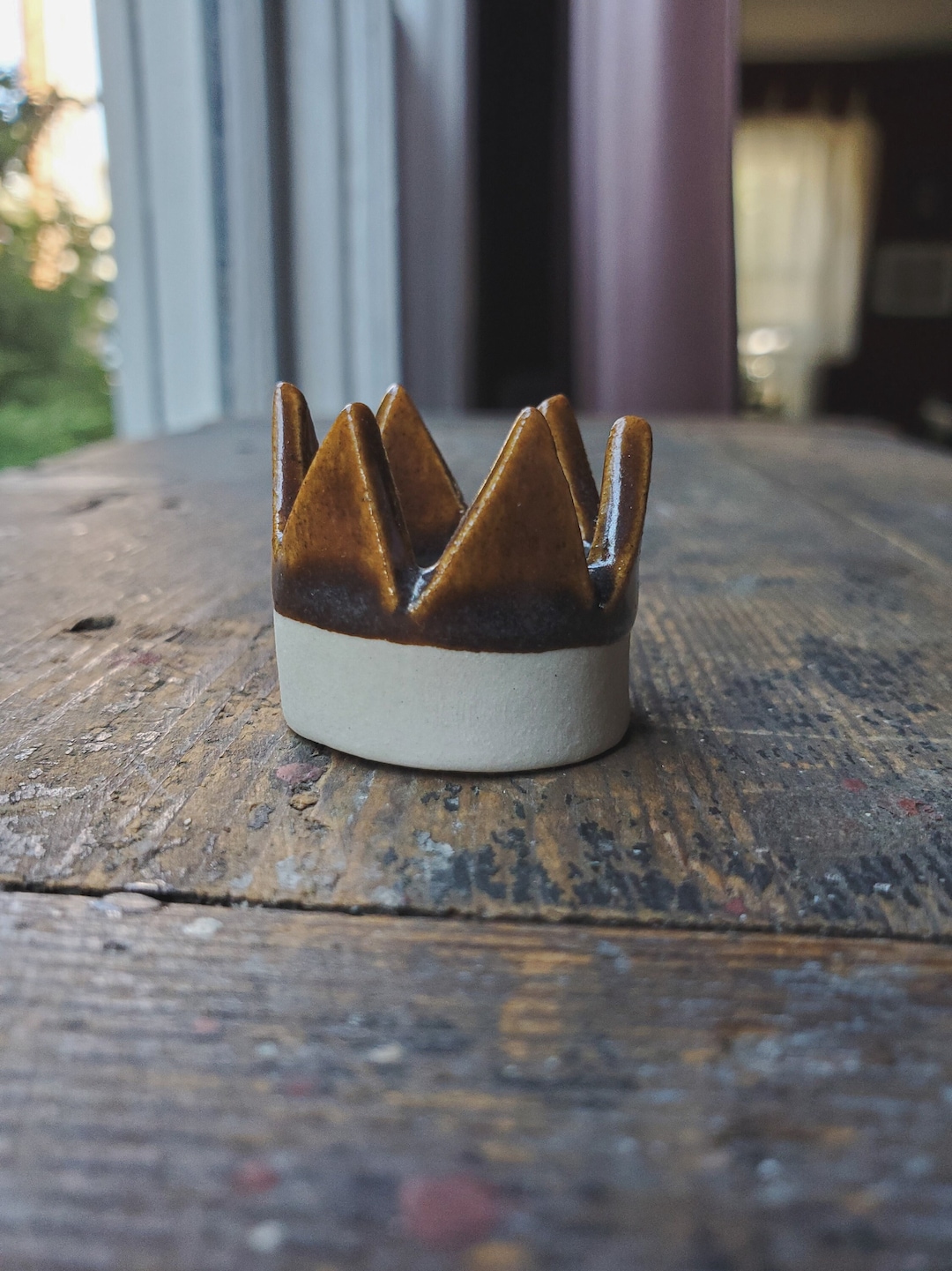 Tiny Brown Ceramic Crown Clay Crown Small Brown Pottery - Etsy