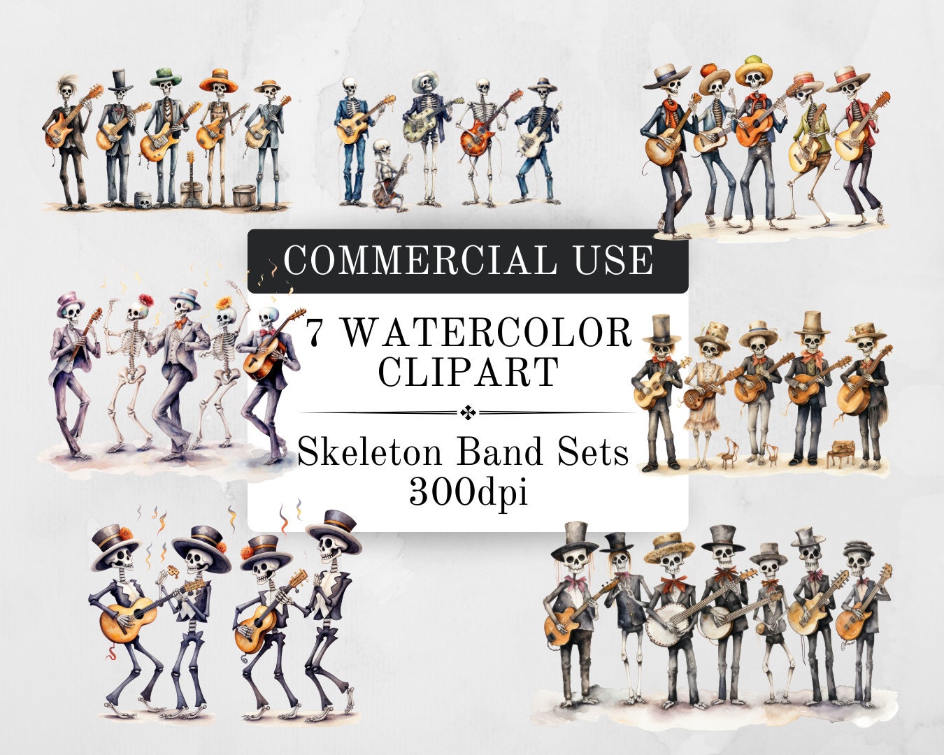 Halloween Clipart | Cute Skeleton Clipart | Dancing Skeleton | Rock ...