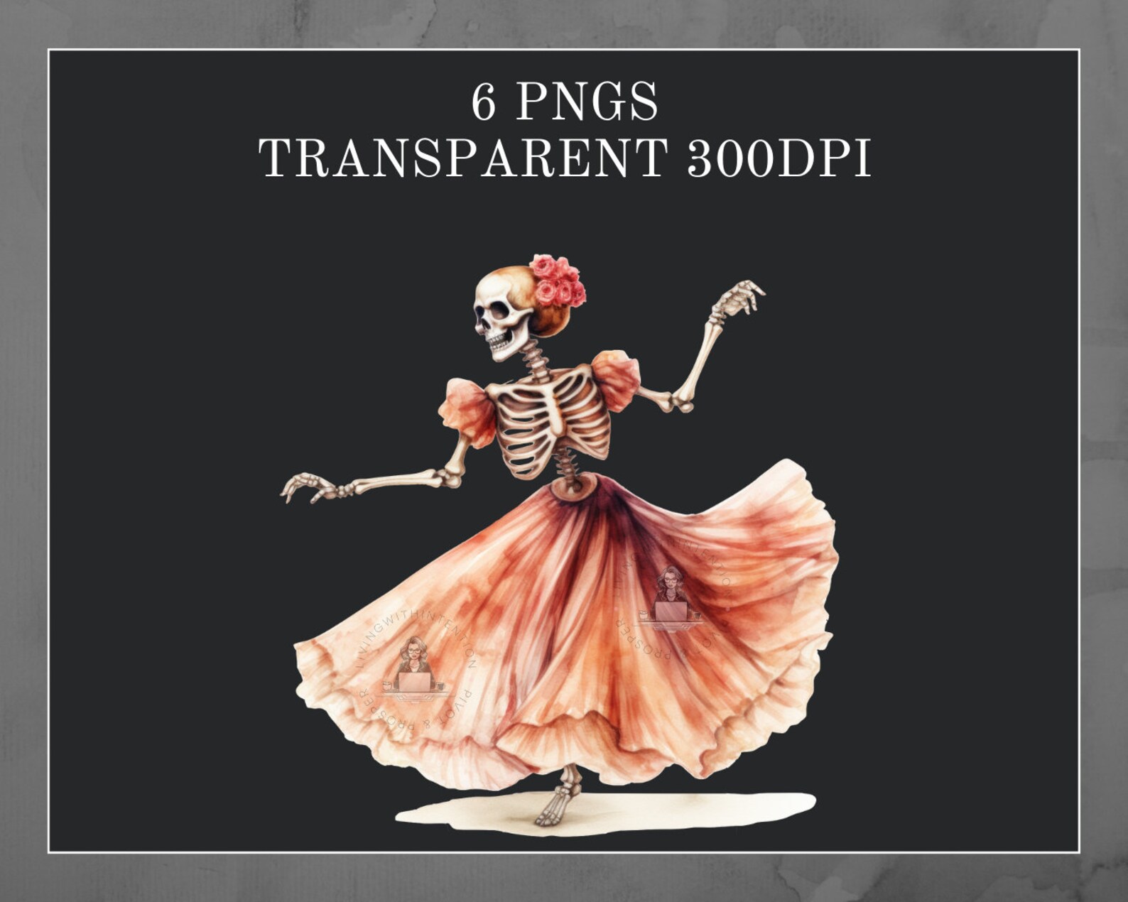 Lady Dancer Skeletons Clipart Set 2 | Halloween Clipart | Cute Skeleton ...