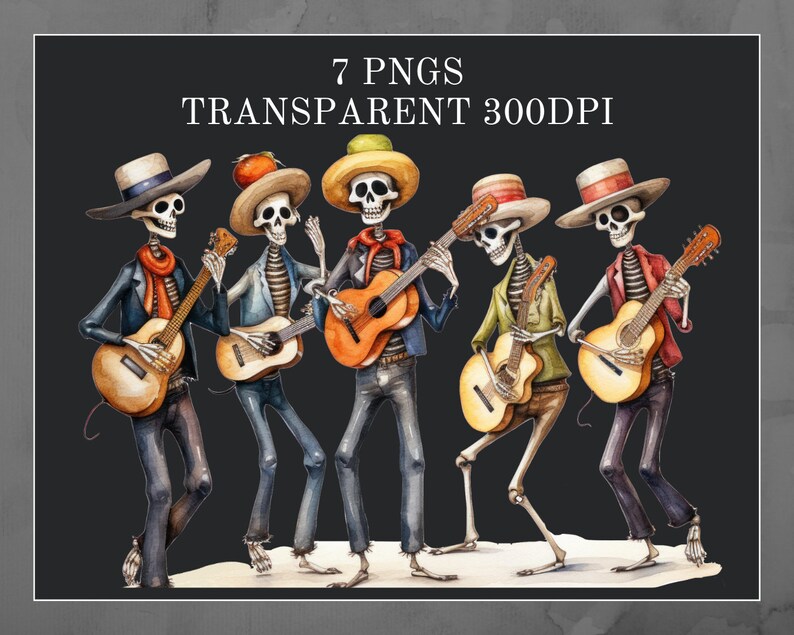 Halloween Clipart | Cute Skeleton Clipart | Dancing Skeleton | Rock ...