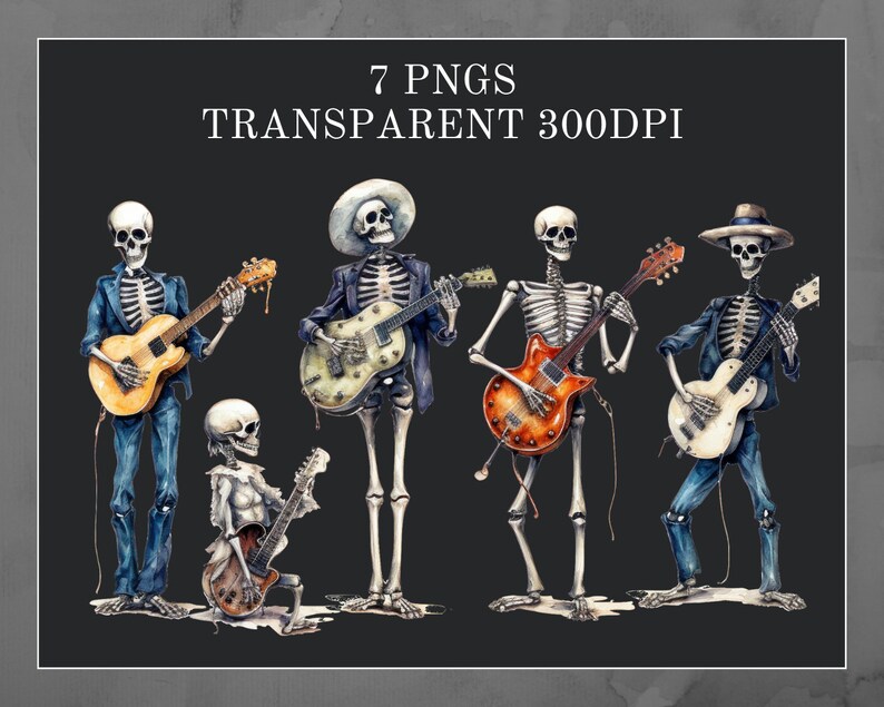 Halloween Clipart | Cute Skeleton Clipart | Dancing Skeleton | Rock ...