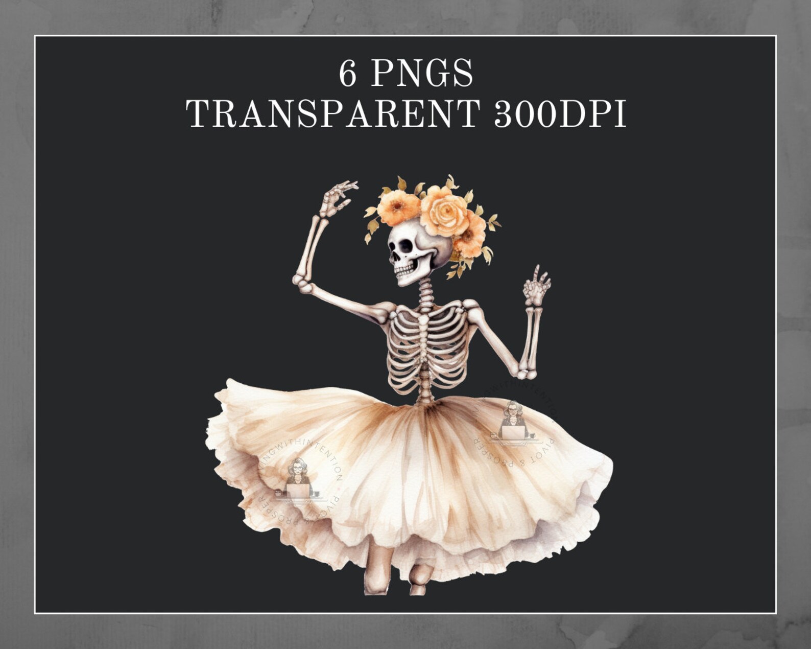 Ballet Dancer Skeleton Clipart Halloween Clipart Cute Skeleton Clipart ...