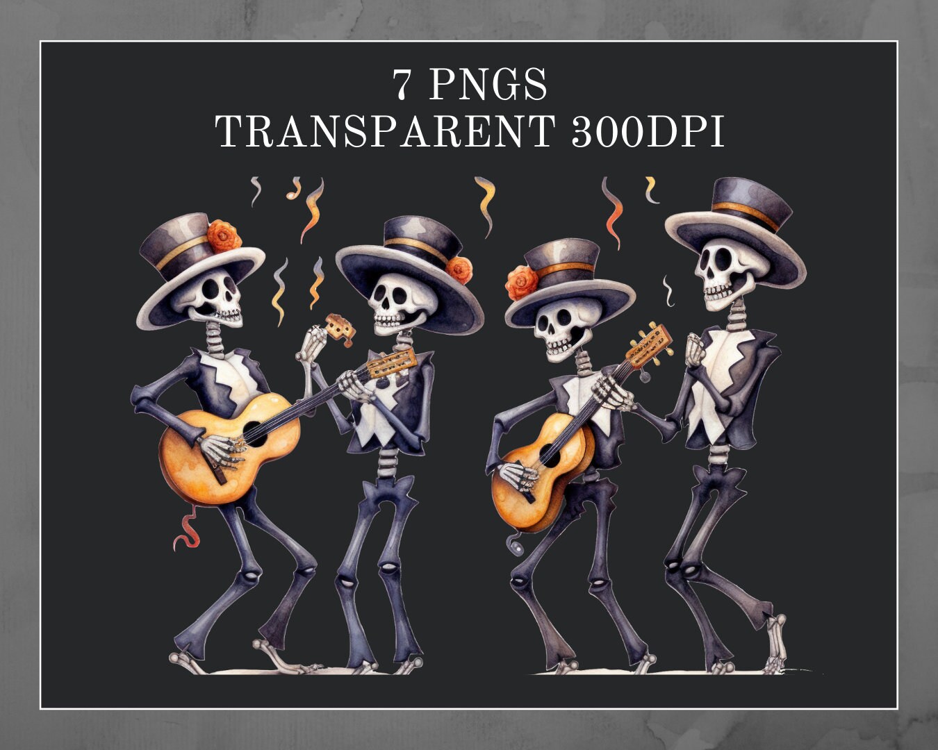 Halloween Clipart | Cute Skeleton Clipart | Dancing Skeleton | Rock ...