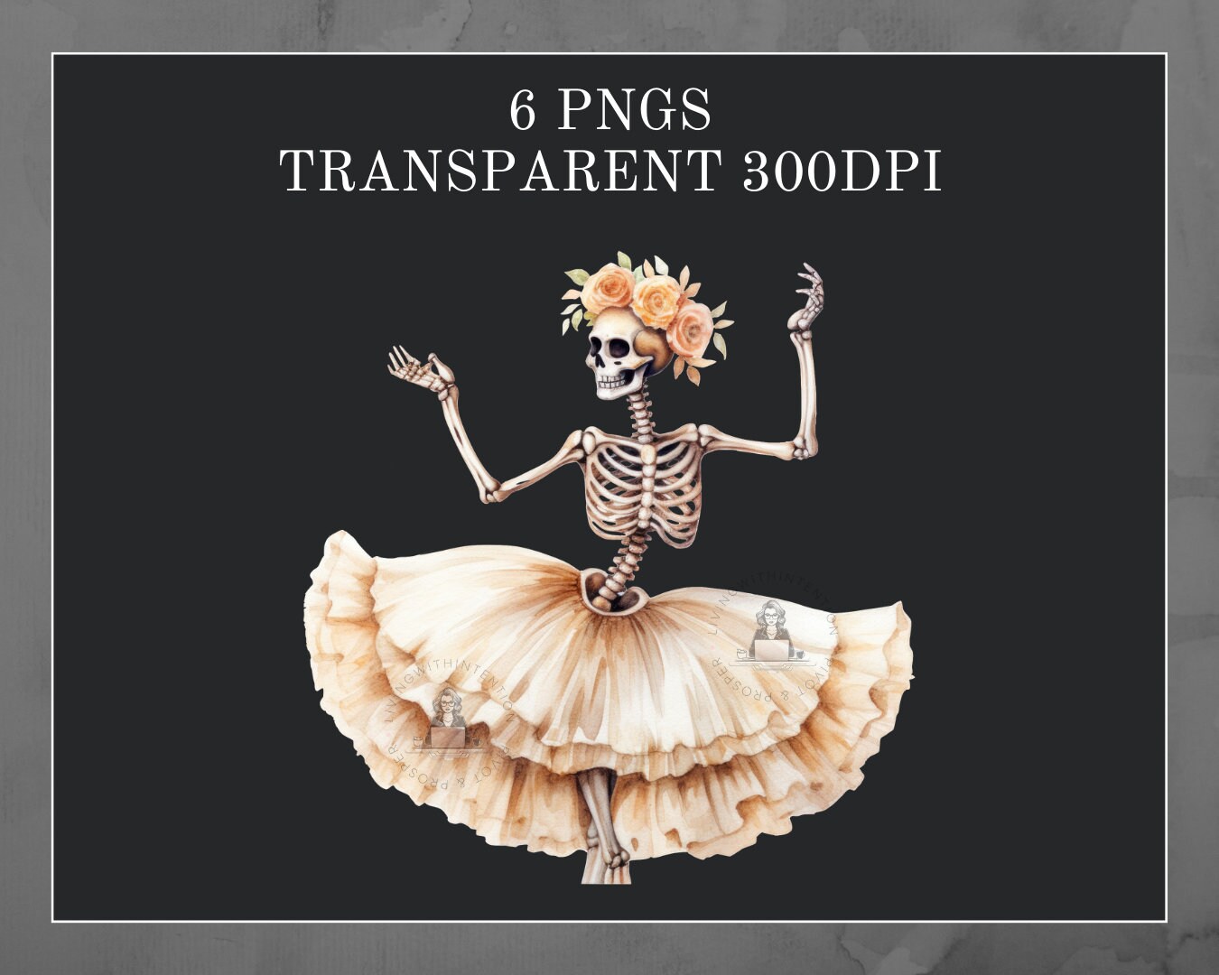 Ballet Dancer Skeleton Clipart Halloween Clipart Cute Skeleton Clipart ...