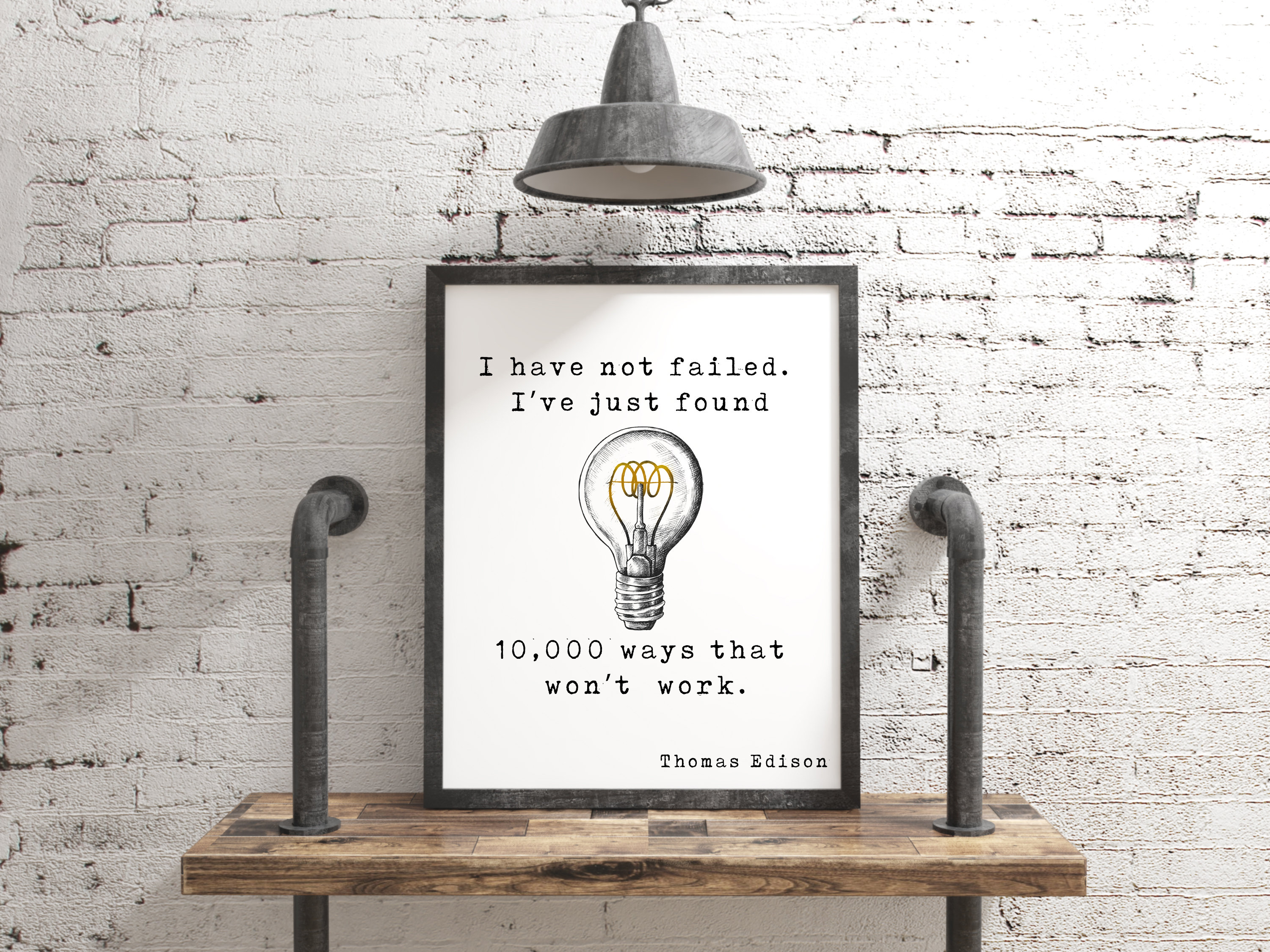 Thomas Edison Lightbulb Quote