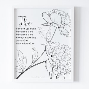 The Secret Garden Quote Print, Book Quotes, Wall Art, Home Decor ...