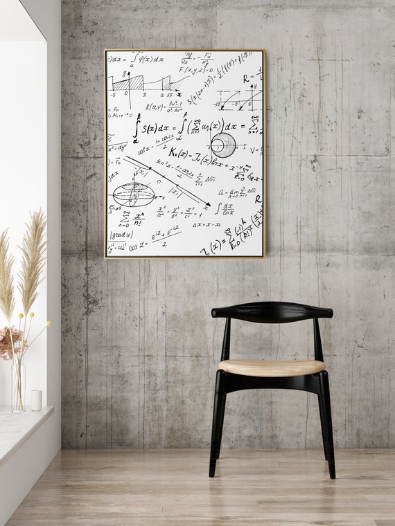 Math Lovers Art Science Art Formulas Genius Nerd Art - Etsy
