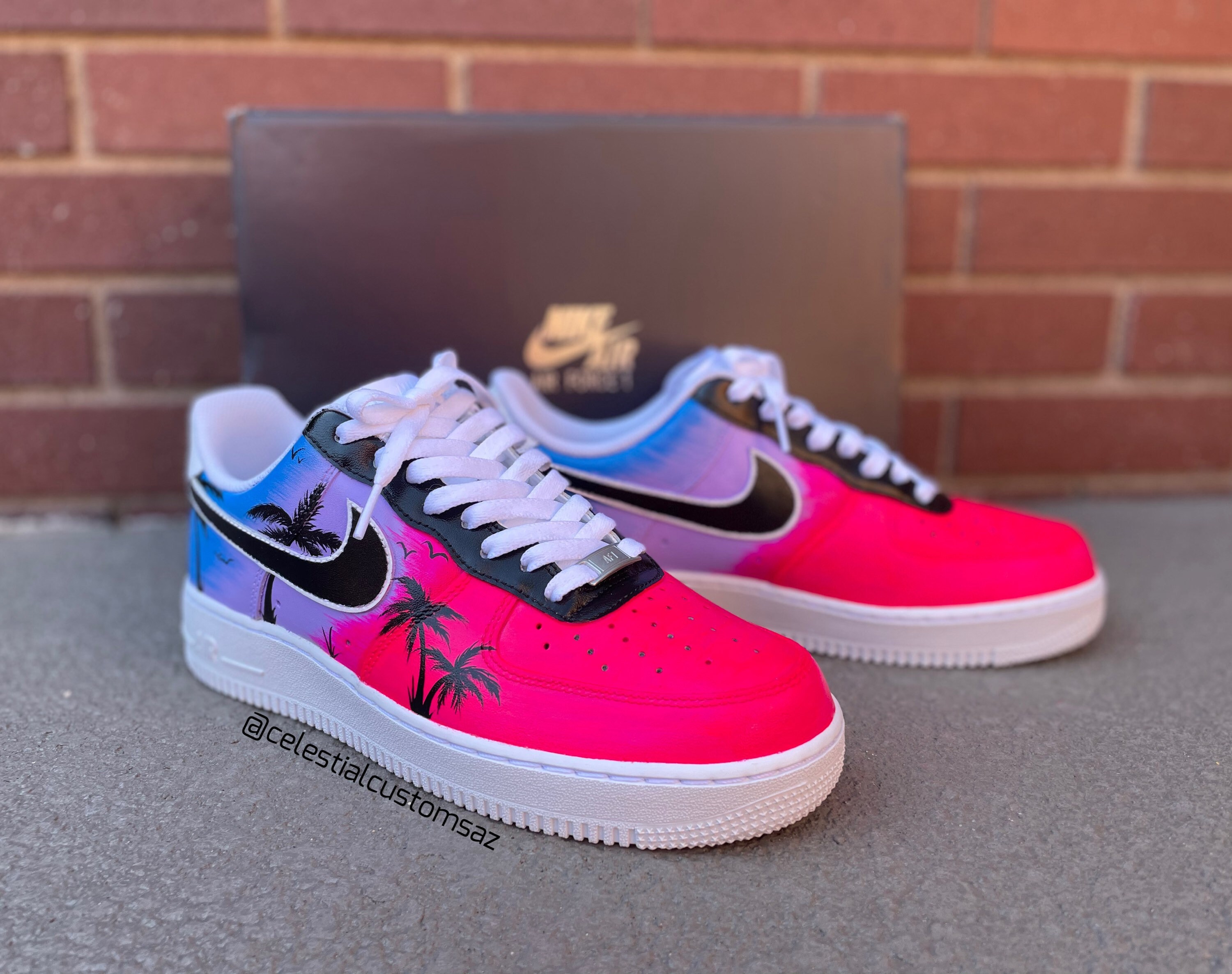 Custom Af1s Design: Ombré Palms - Etsy