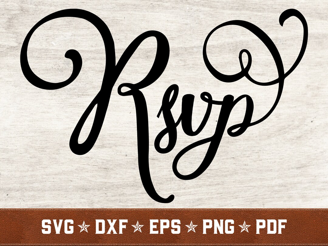 RSVP SVG | Handlettered Svg Wedding Svg Dxf Eps Png Pdf Vector Cut ...