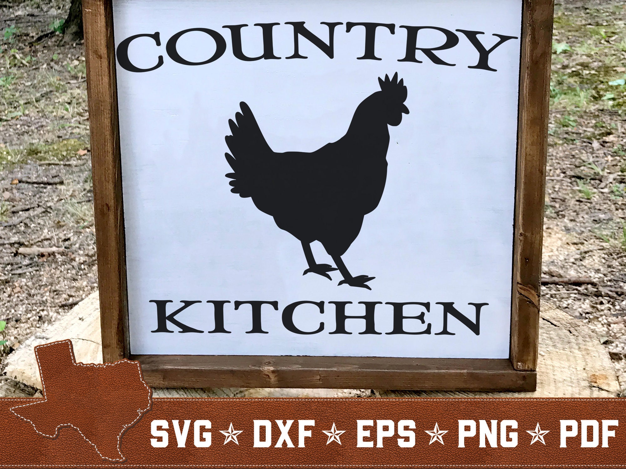 Country Kitchen SVG Kitchen Svg Chicken Svg Farmhouse Sign | Etsy