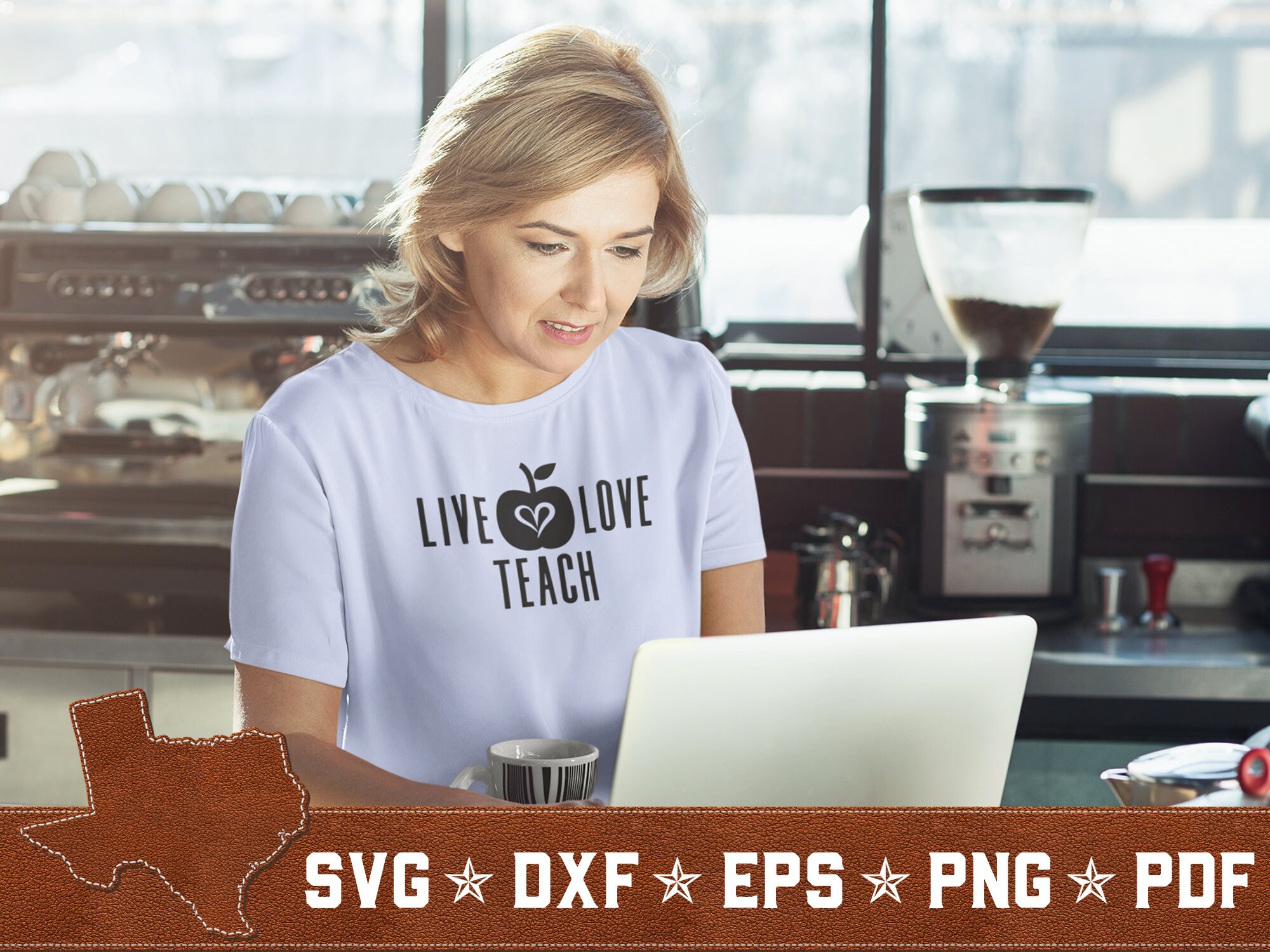 Live Love Teach SVG Teacher svg dxf eps png pdf vector cut | Etsy