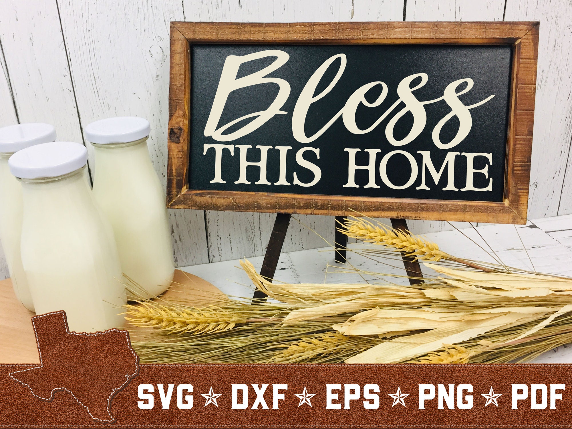 Bless This Home SVG Sign svg doormat svg dxf eps png pdf | Etsy