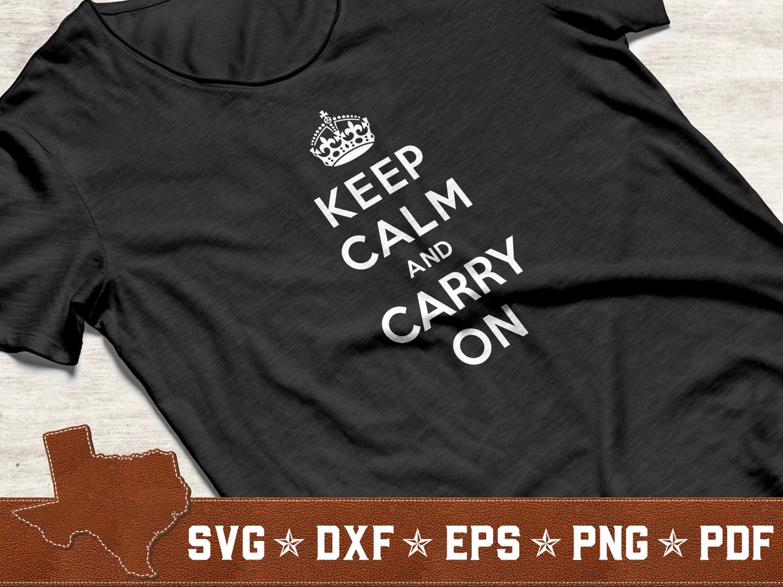 Keep Calm and Carry on SVG Crown SVG British Svg WWII Svg | Etsy