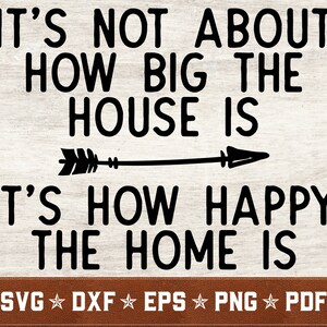 Happy Home SVG Home svg tiny house svg dxf eps png pdf | Etsy