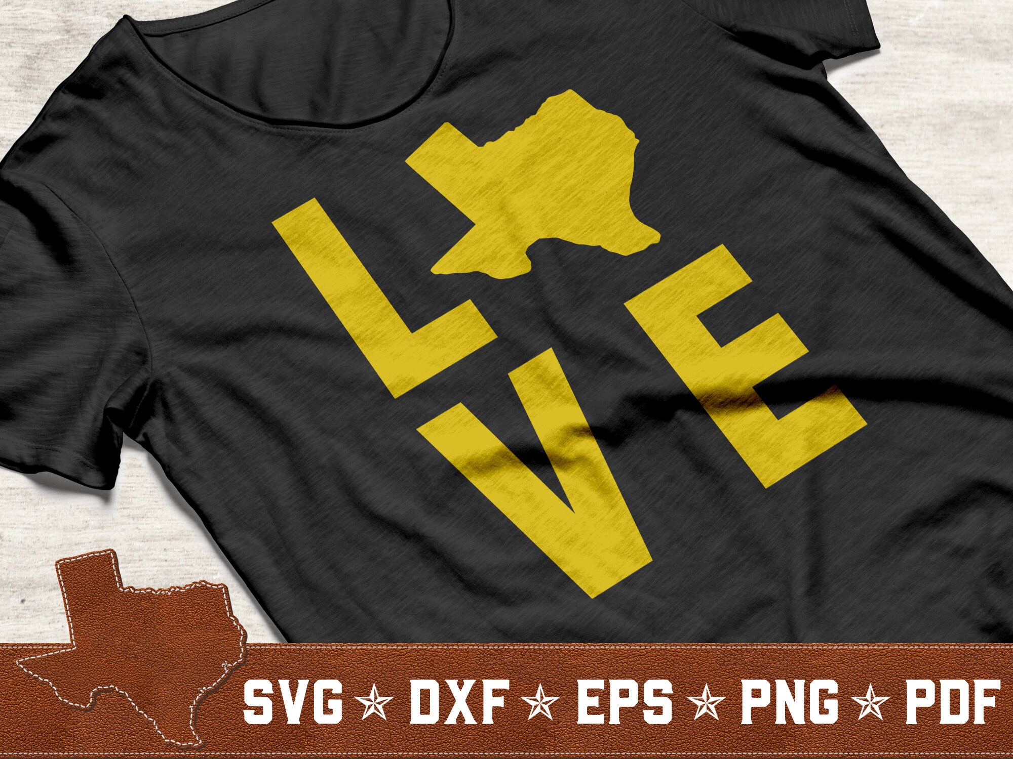 Texas Love SVG Texas SVG Dxf Eps Png Pdf Vector Cut Files | Etsy
