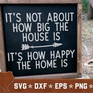 Happy Home SVG Home svg tiny house svg dxf eps png pdf | Etsy