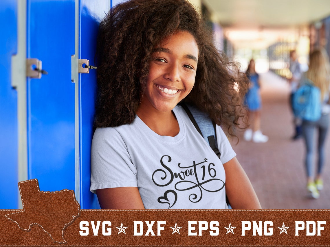 Sweet 16 Birthday SVG 16th Birthday Svg Dxf Eps Png Pdf | Etsy