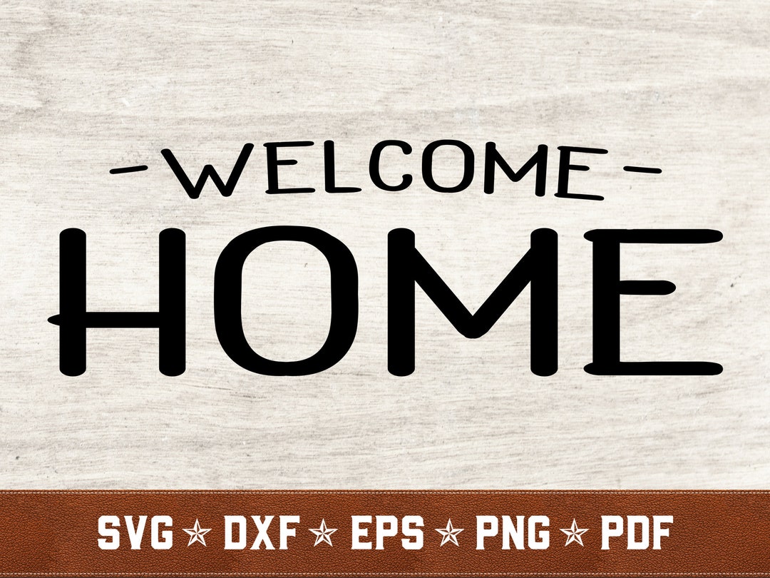 Bem vindo à casa SVG Assinar svg capacho svg dxf eps png pdf arquivos ...
