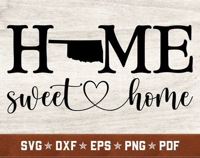 Oklahoma Valentine SVG Dxf Png Eps Fcm Ai Oklahoma Heart Oklahoma SVG ...