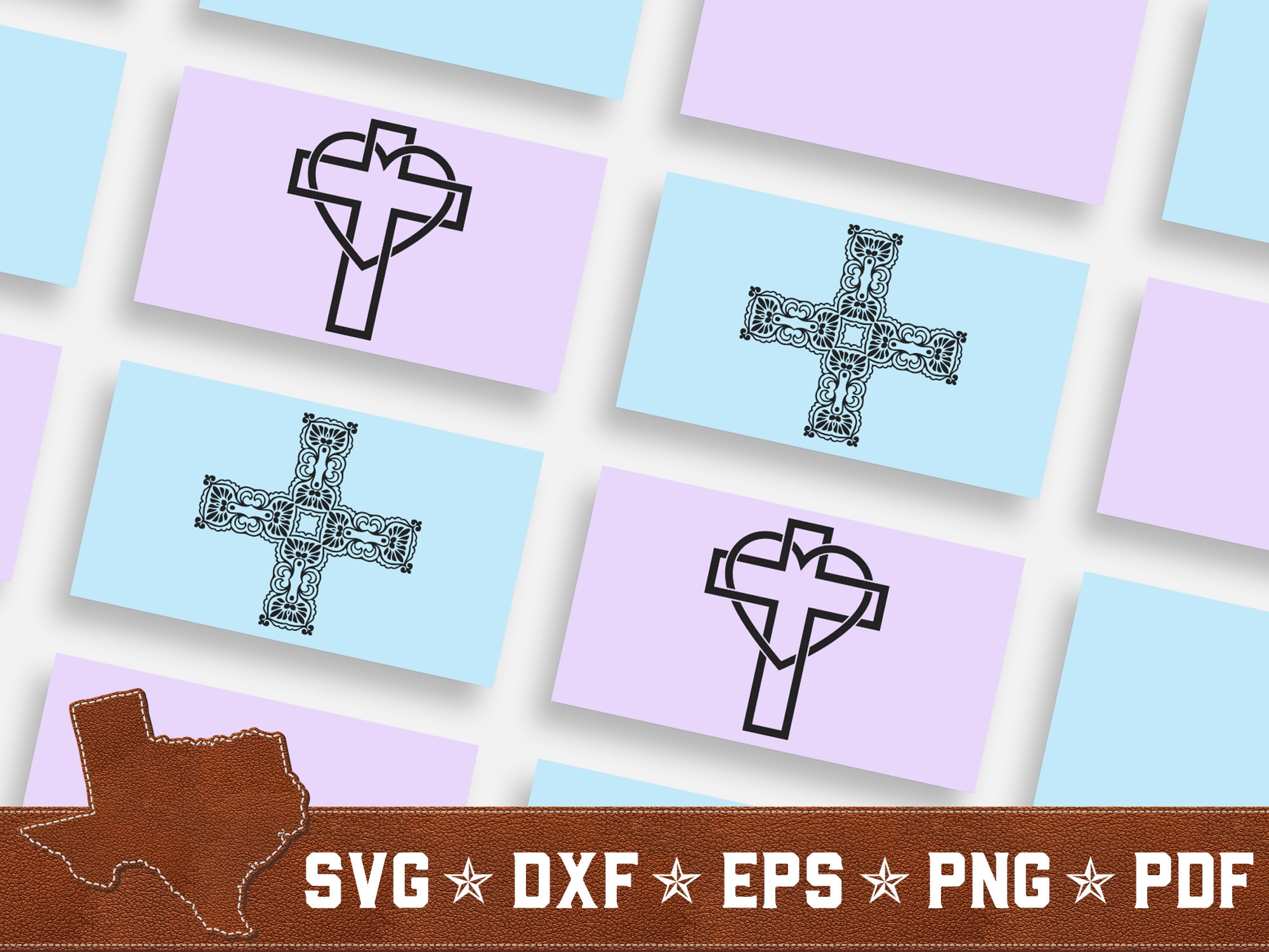 Cross SVG Bundle 10 Crosses svg dxf eps png pdf vector cut | Etsy