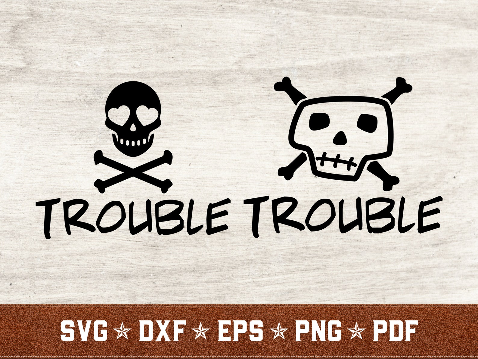 Buy Double Trouble SVG Bundle Kids Svg Halloween Svg Skull Svg Online ...