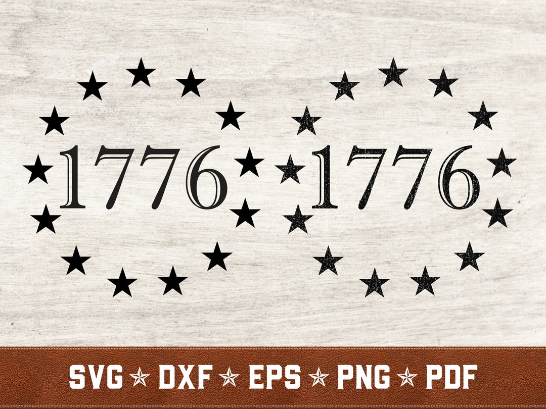 1776 SVG Bundle - Plain and Grunge Version | Betsy Ross SVG 13 Stars ...