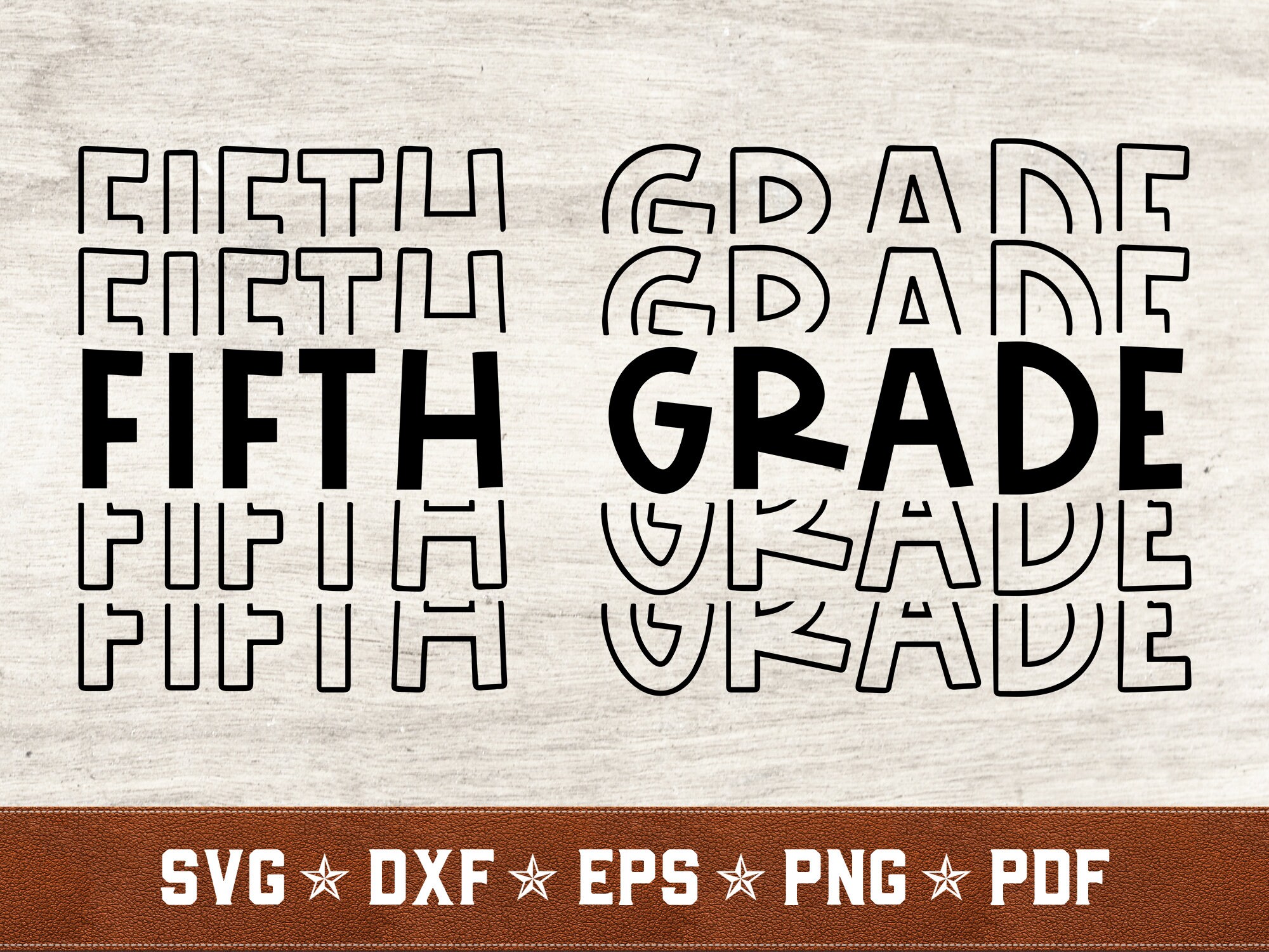 Fifth Grade SVG 5th Grade Svg Dxf Eps Png Pdf Vector Cut - Etsy