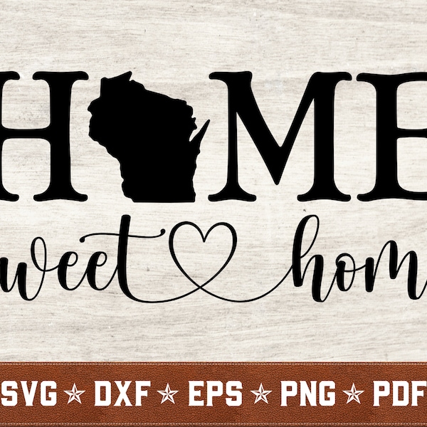Wisconsin Home Svg - Etsy