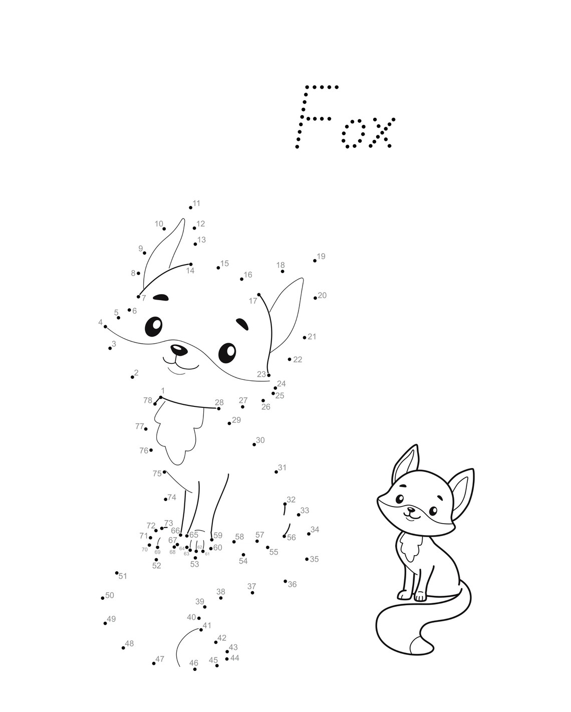 Dot to Dot Number Printables for Children Animal Theme - Etsy