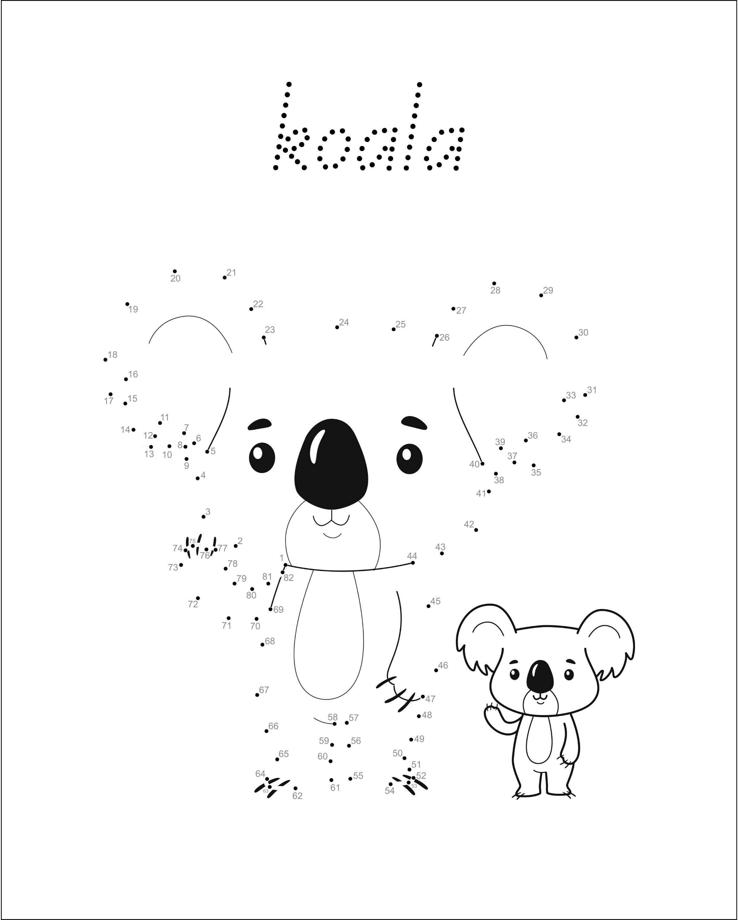 Dot to Dot Number Printables for Children Animal Theme - Etsy