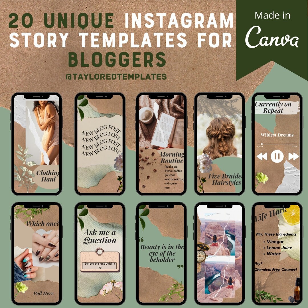 20 Canva Instagram Story Templates | Instagram Story Templates for ...