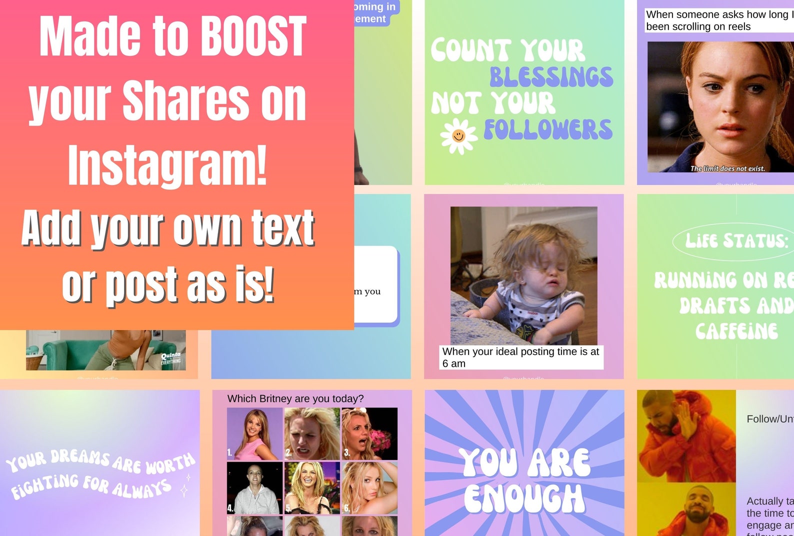 Meme GIFS and Quotes Template Pack for Coaches and SMM | Fully ...