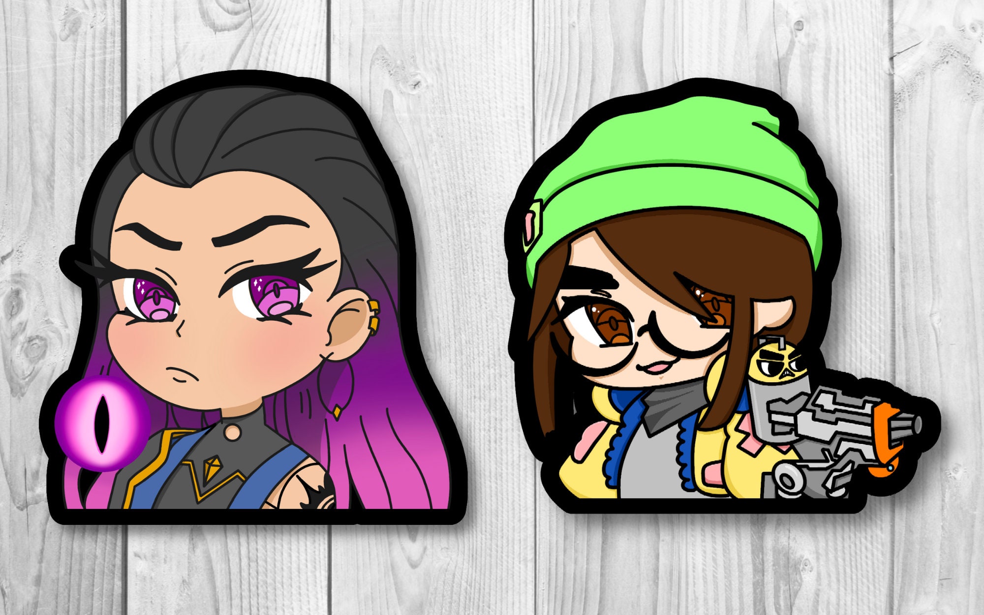 Valorant Chibi Stickers | Peekers Decal | Waterproof Vinyl for Laptop ...