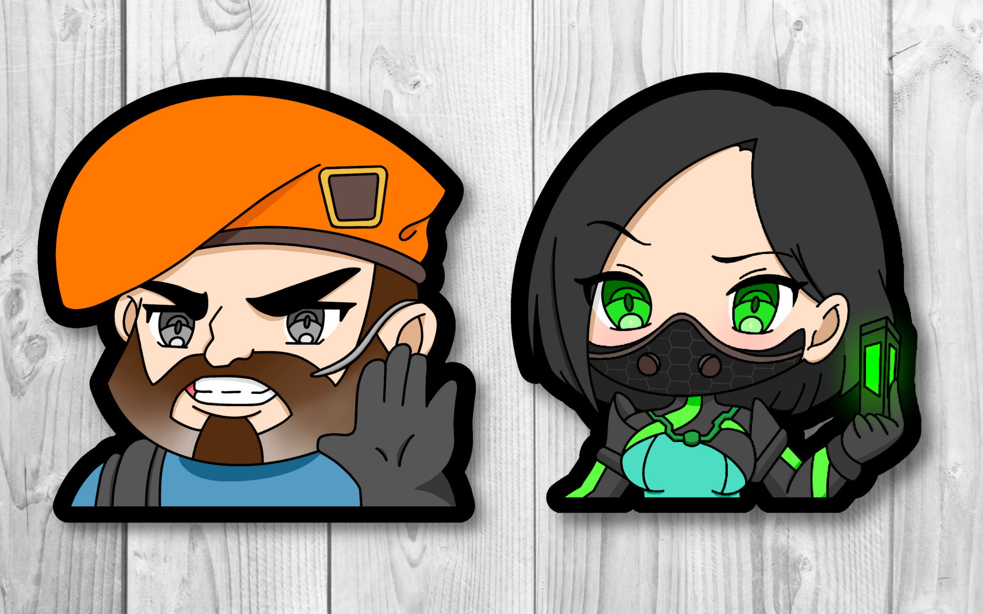 Valorant Chibi Stickers | Peekers Decal | Waterproof Vinyl for Laptop ...