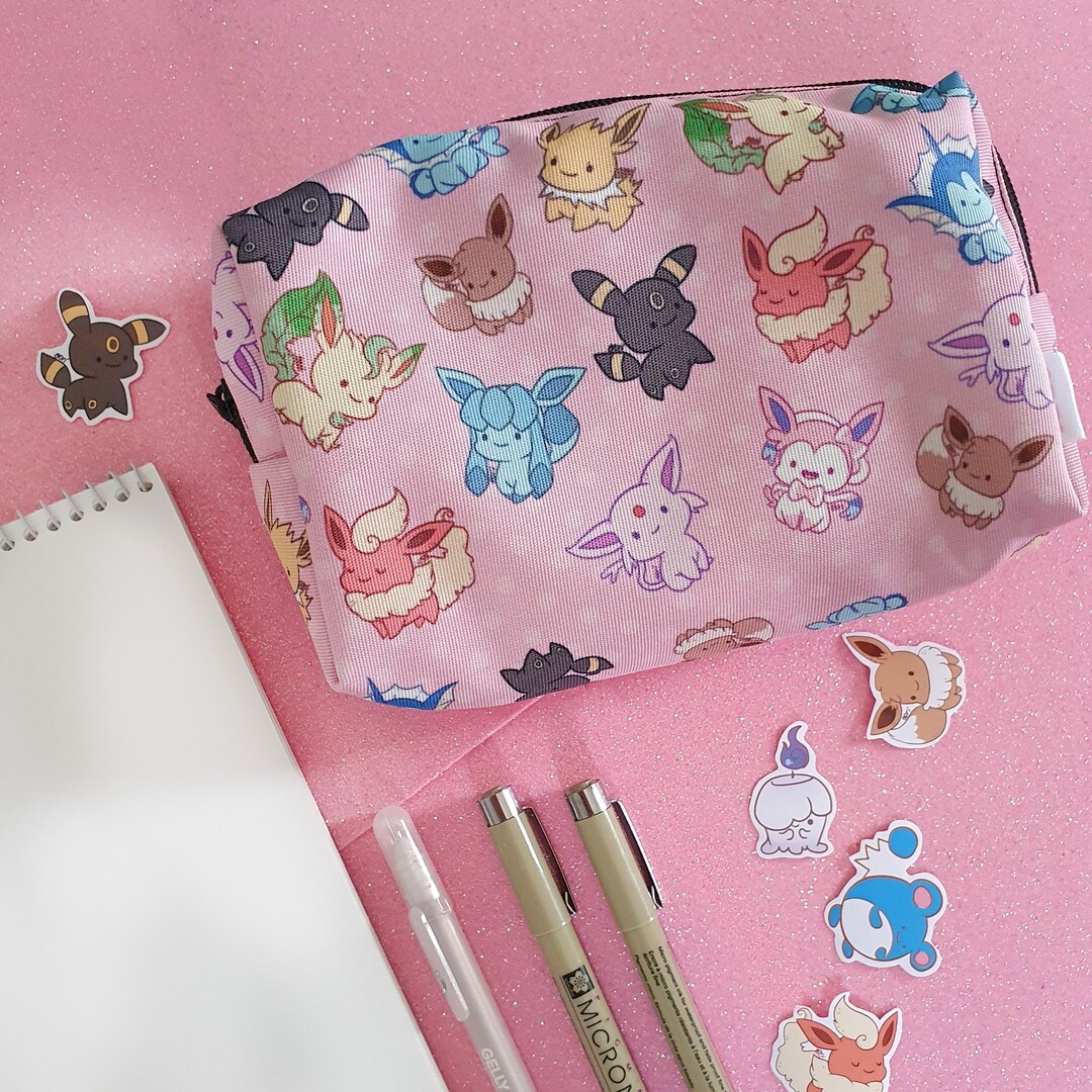 Eevelutions EEVEE Pouch / Zipper Pouch Pokemon Purse Pencil Case Makeup ...