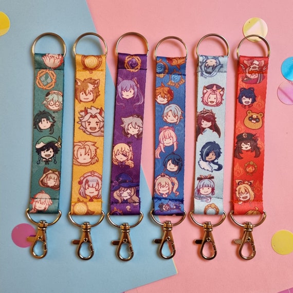 Genshin Mini Lanyards Straps Key Tag Lanyard Keychain - Etsy